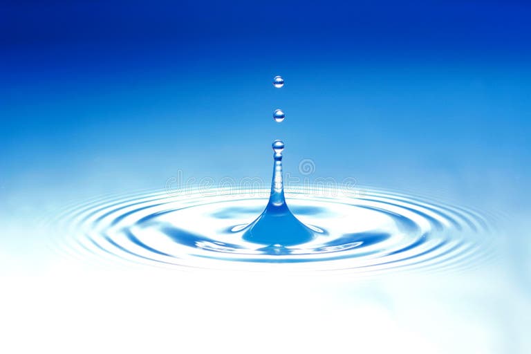Water Drop Dripping, Causing Circular Waves Stock Illustration ...