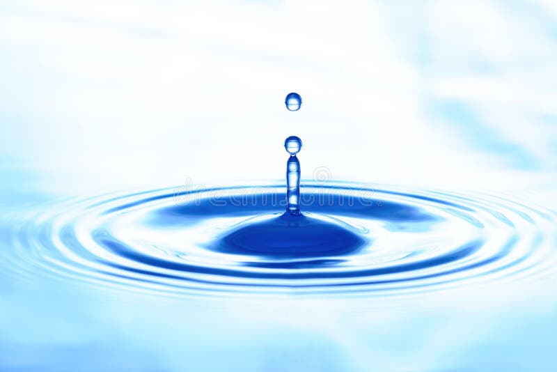 Water Drop Dripping, Causing Circular Waves Stock Illustration ...