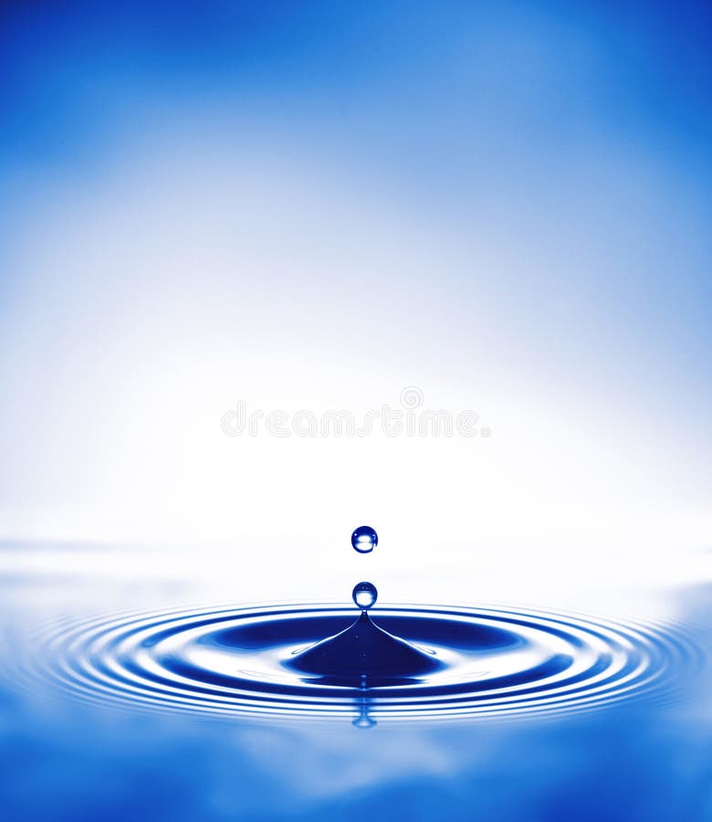 Water Drop Dripping, Causing Circular Waves Stock Illustration ...