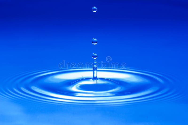 Water Drop Dripping on a Water Surface Stock Illustration ...