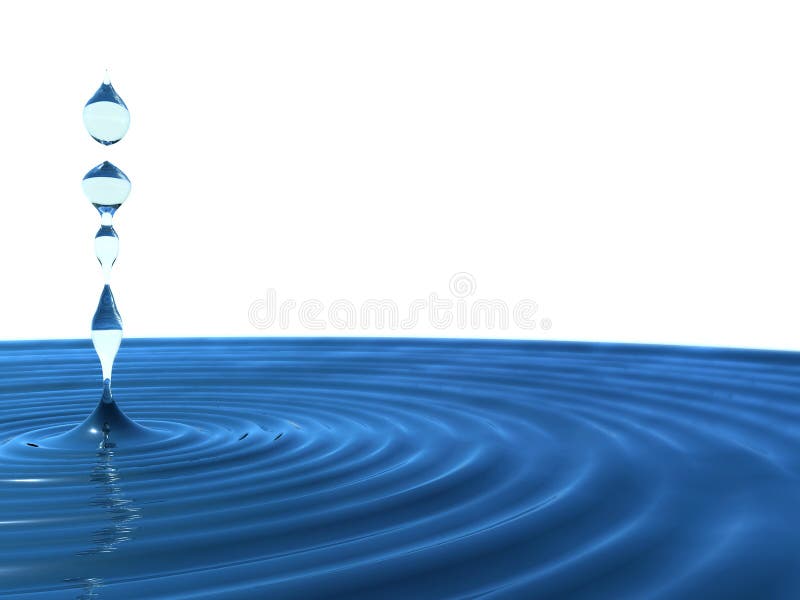 Water Drop and Drips on Water and Background Stock Illustration ...
