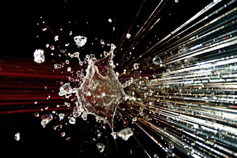 A Water Drop Explodes in a Burst of Light, Creating a Stunning Display ...