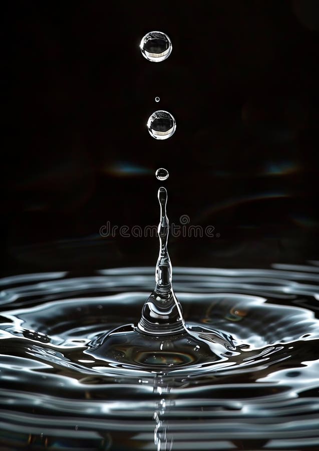 Background of Water Drop Falling on Water Stock Photo - Image of nature ...