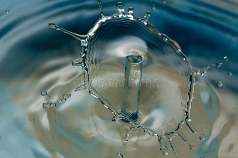 Water Drop Falling and Colliding Stock Photo - Image of liquid, explode ...