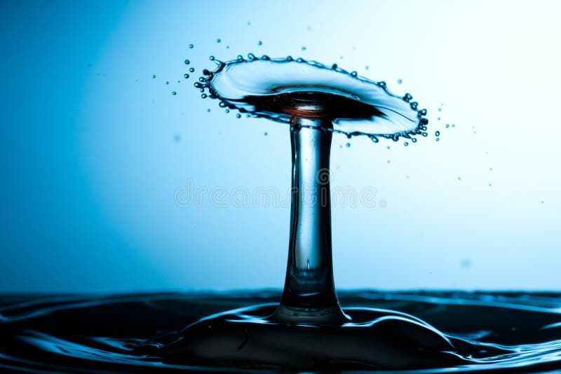 Water Drop Falling and Colliding Stock Image - Image of falling ...