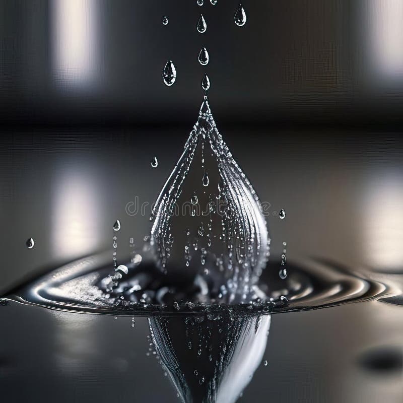 Water drop falling stock illustration. Illustration of ripple - 274395248