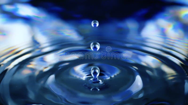 Water Drop Falling Down. Slow Motion Stock Video - Video of fall, loop ...