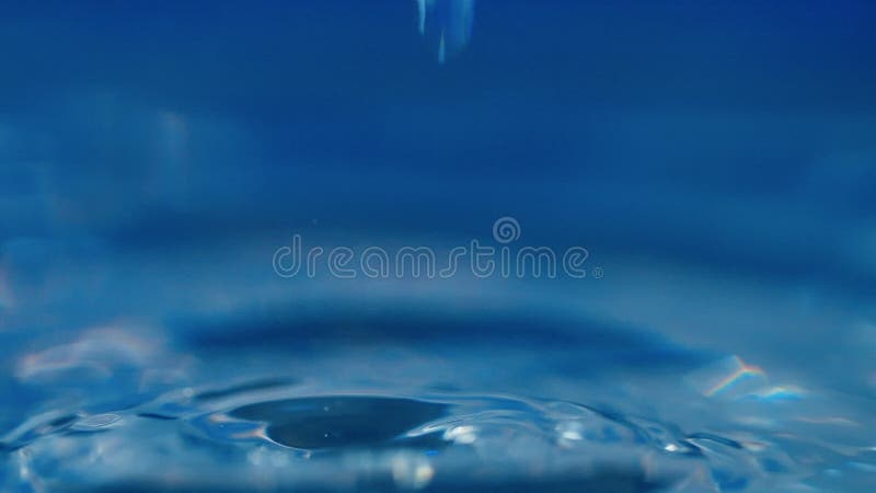Water Drop Falling Down. Slow Motion Stock Video - Video of circle ...