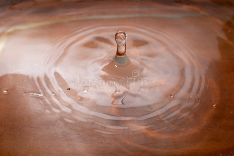 Water Drop Falling and Drips in Colored Glass Stock Photo - Image of ...