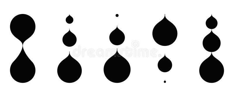 Water Drop Falling Icon Set Stock Vector - Illustration of drip ...