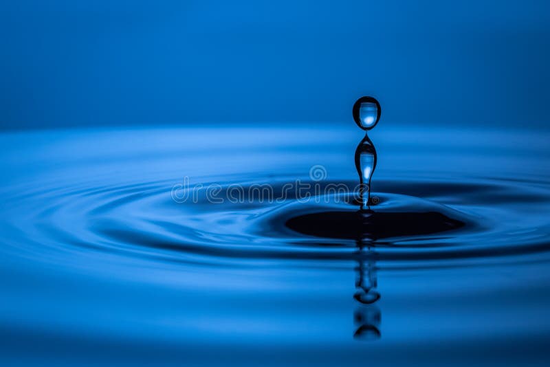 Drops of Water Fall into the Water Stock Photo - Image of drip, cold ...