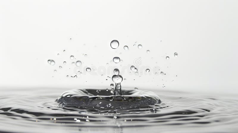 A Water Drop is Falling into a Pool of Water Stock Image - Image of ...