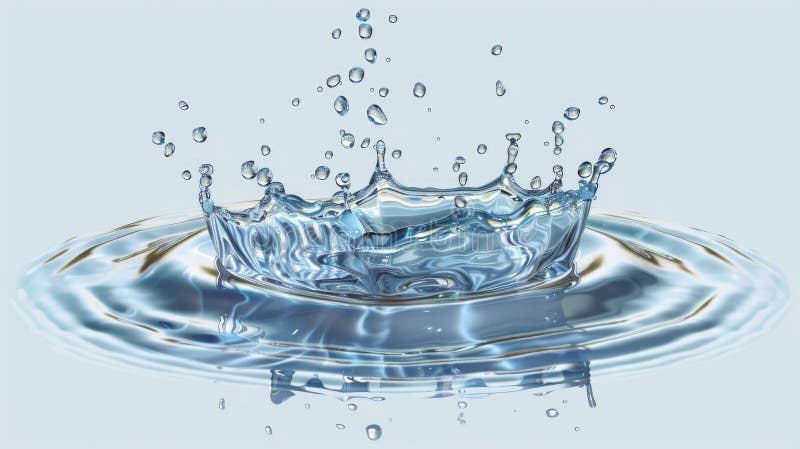 Water Drop Falling into a Pool, Suitable for Science or Nature Themes ...