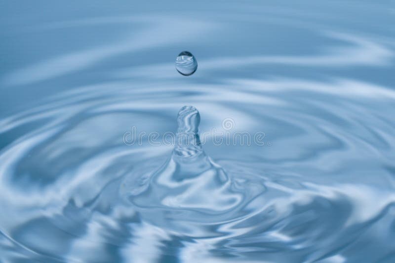 Water Drop Falling with Ripple Effect Stock Photo - Image of falling ...