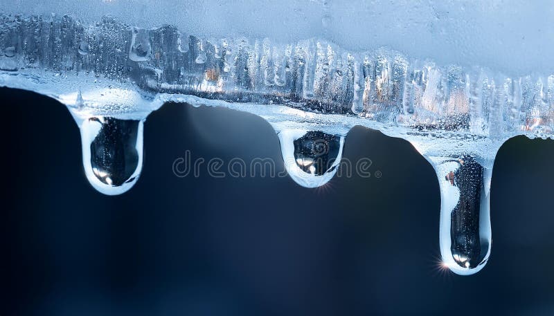 A Water Drop Falling in Slow Motion from the Tip of an Icicle ...