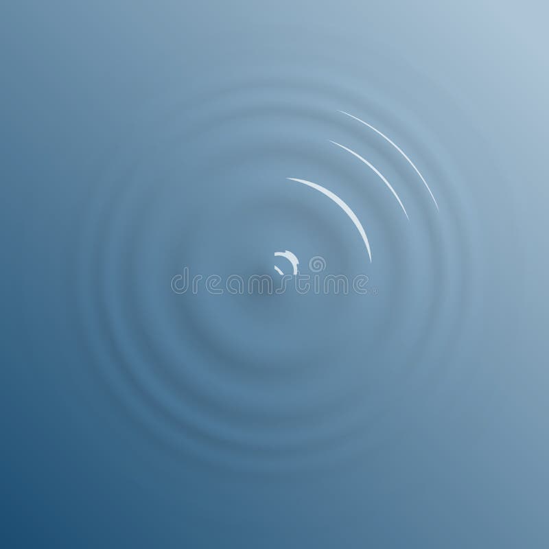 Water Drop Falling on Water Surface, Top View Background Stock Vector ...