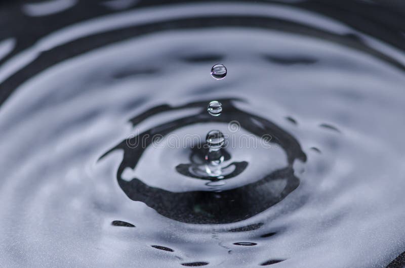 Water Drop Falling into Water Stock Image - Image of concept, fresh ...
