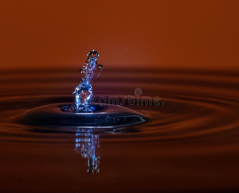 Drops of Water Fall into the Water Stock Photo - Image of copyspace ...