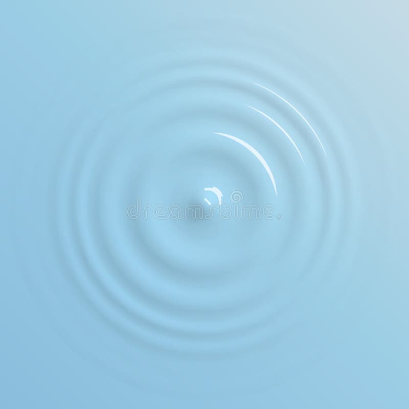 Water Drop Falling on Water Surface, Top View Background Stock ...