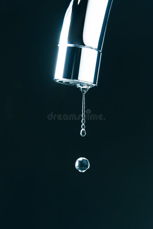 Water drop on faucet stock photo. Image of drop, drip - 47757116