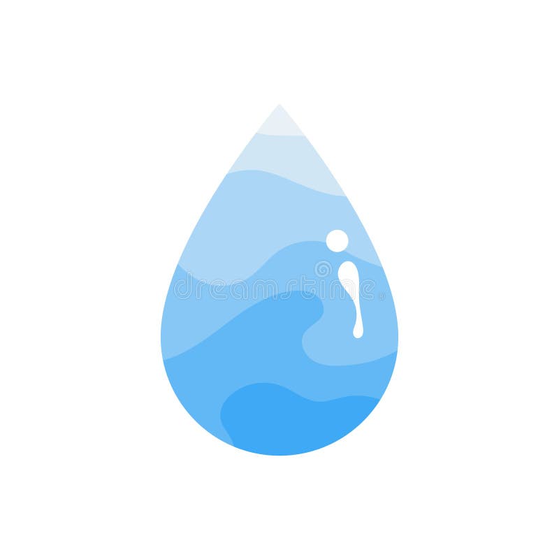 Water Drop. Water Drop Flat Icon. Water Drop Logo in Modern Flat Design ...