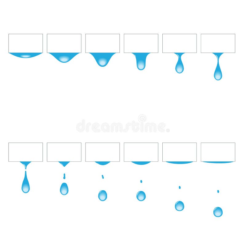 Water Drop Frame Animation on White Stock Vector - Illustration of ...