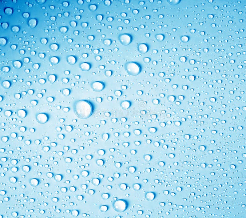 Water Drop on Fresh Light Blue Background Stock Image - Image of ...