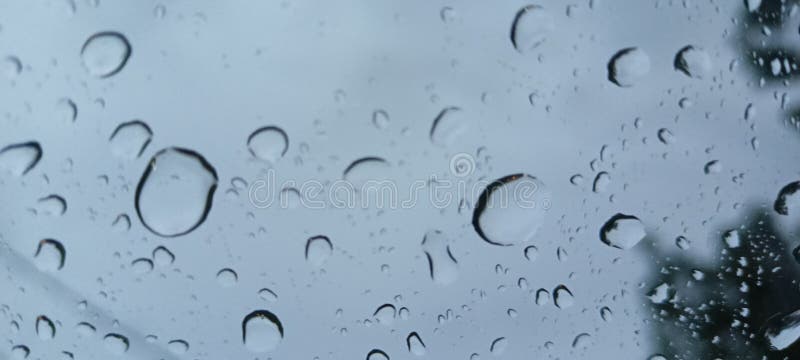 Water Drop on Front Mirror Make Circle Shape Transparant Stock Photo ...