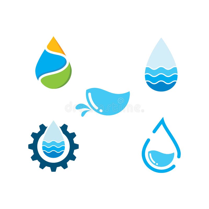 Gear Water Drop Check Mark Icon Vector Illustration Design Template ...