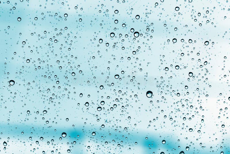 Water Drop on Glass Mirror Background. Stock Photo - Image of drops ...