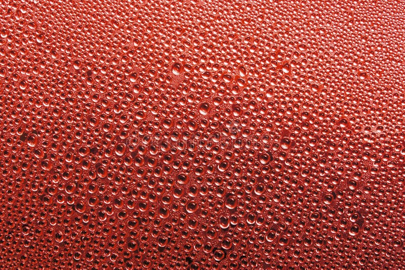 Water drop on glass in Red stock photo. Image of light - 15432116