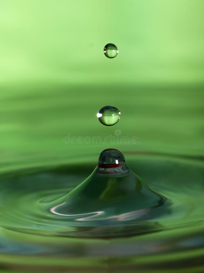 Water drop stock photo. Image of splashes, liquid, green - 671378