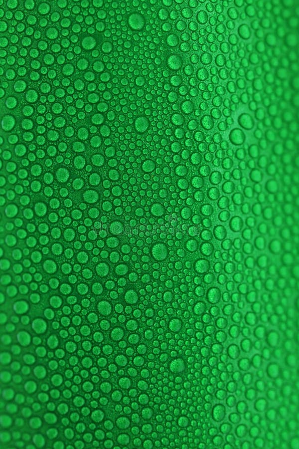 Water Drop on Green Beverage Cans Background, Texture of Cold Aluminium ...