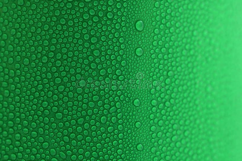 Water Drop on Green Beverage Cans Background, Texture of Cold Aluminium ...