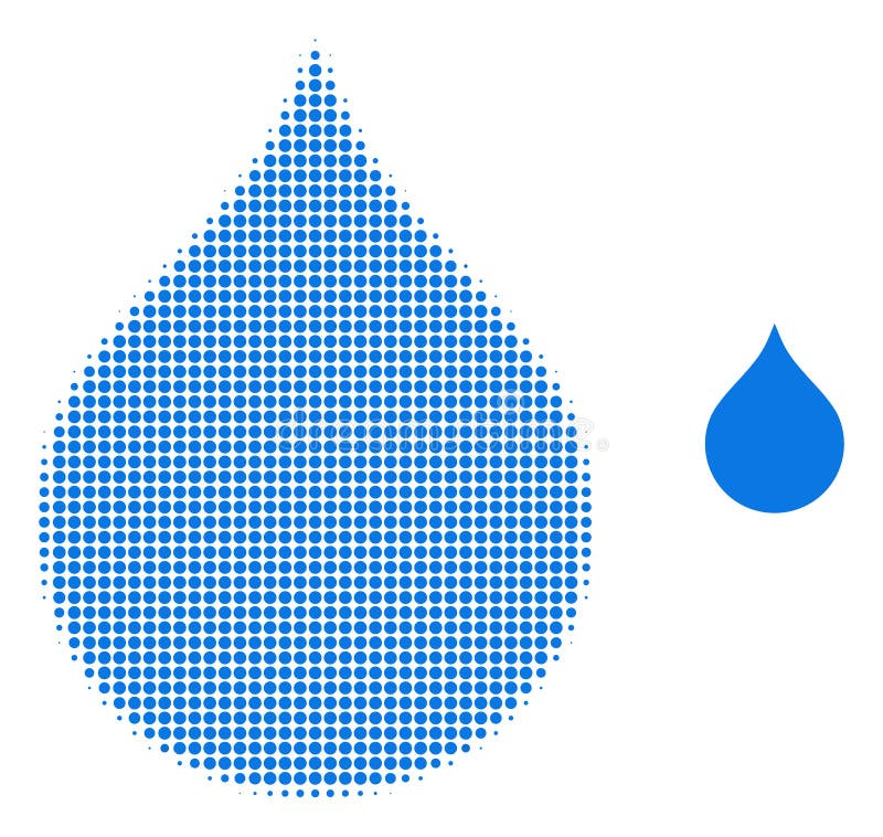 Water Drop Halftone Dot Icon Stock Vector - Illustration of clean, sign ...