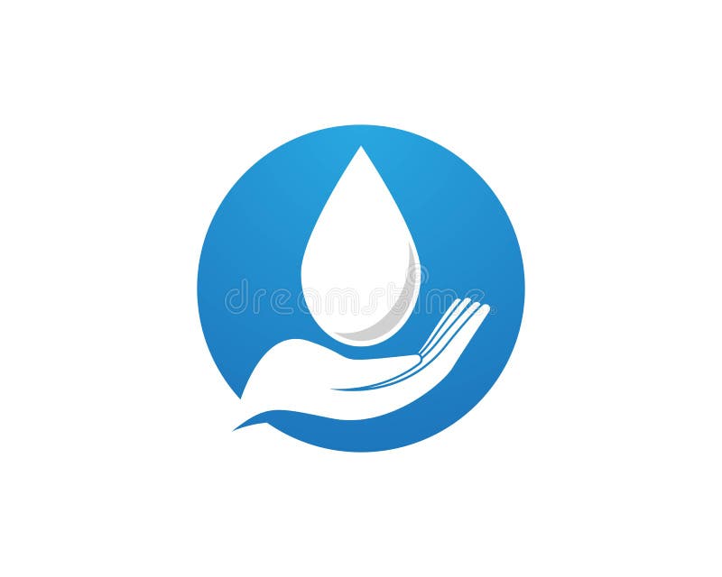 Water Drop in Hand Logo Vector Template Stock Vector - Illustration of ...