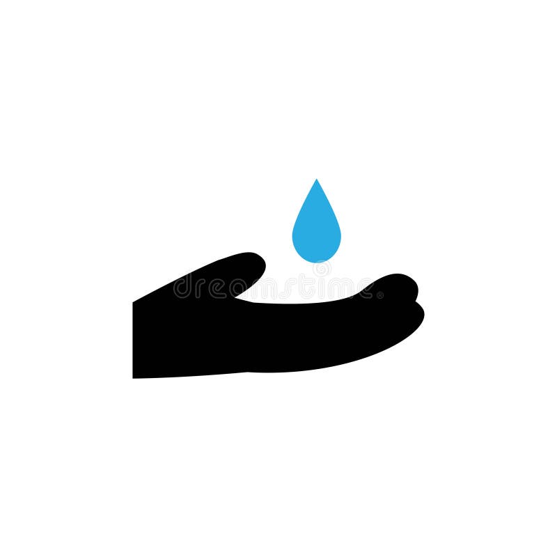 Water Drop and Hand Vector Graphic Design Template Isolated Stock ...