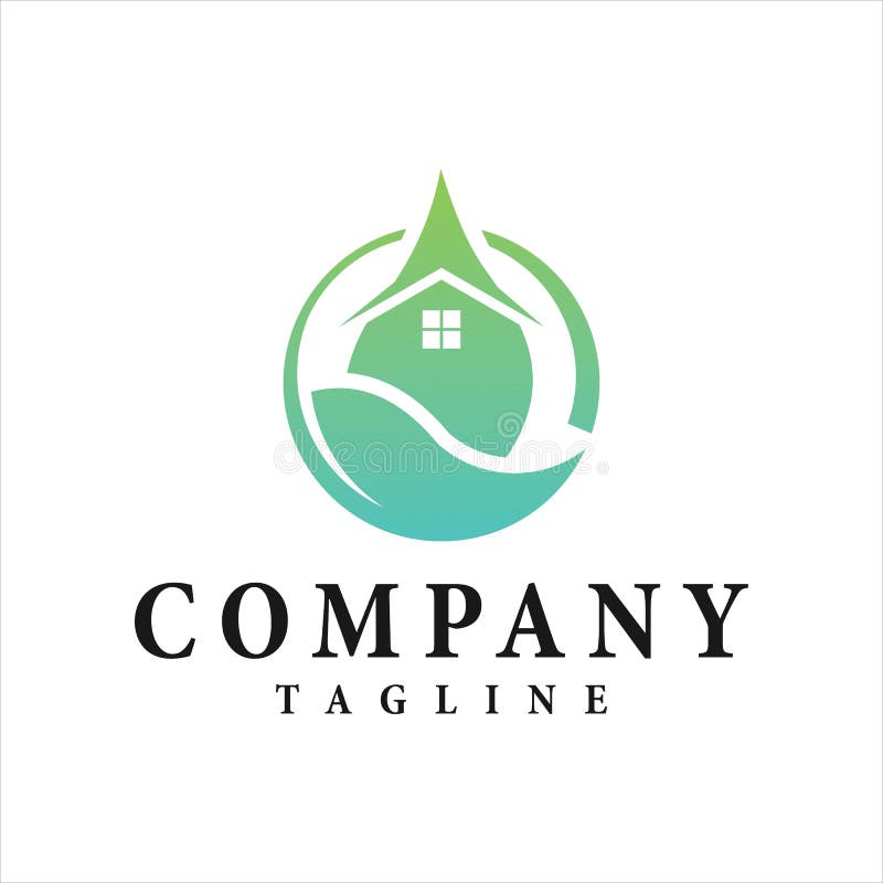 Water Drop Home Logo Vector Design Template. Illustration Vector Stock ...