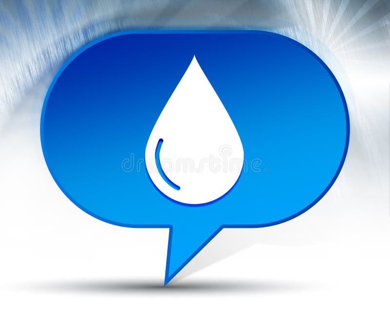 Water Drop Icon Blue Bubble Background Stock Illustration ...