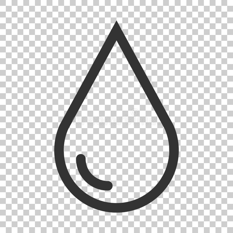 Water Drop Icon in Flat Style. Raindrop Vector Illustration on W Stock ... Water Drop Icon in Flat Style. Raindrop Vector Illustration on W Stock ...