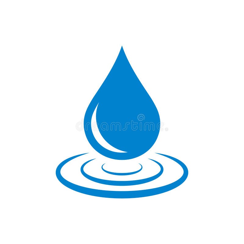 Water Drop Icon Flat Vector Template Design Trendy Stock Illustration ...