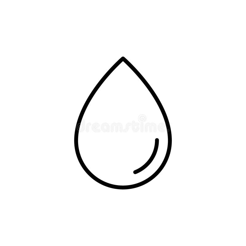 Water Drop Icon for Hydration and Water Tracking Stock Vector ...