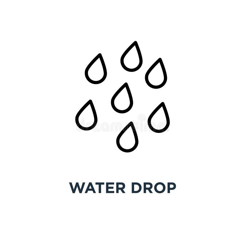 Water Drop Icon. Linear Simple Element Illustration Stock Vector ...