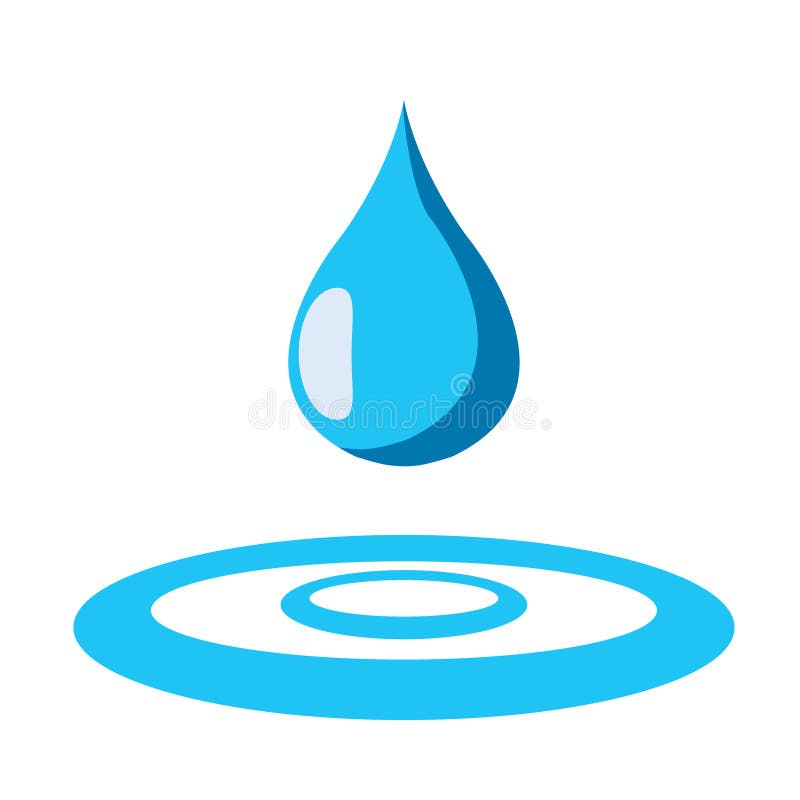 Water Drop Icon. a Drop of Liquid in a Cartoon Style Logo Stock ...