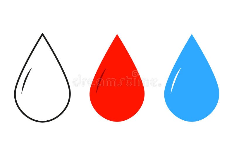 Water Drop Icon. Liquid Drop Icon. Flat Design Water Drop Symbol in ...