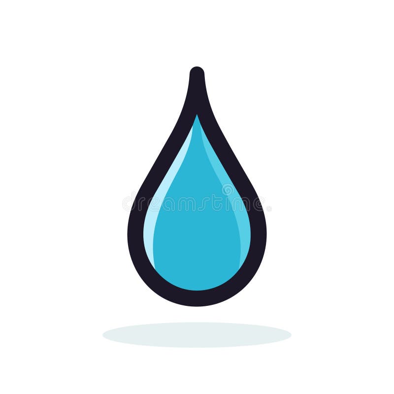 Water Drop Icon. Liquid Drop Isolated Stock Vector - Illustration of ...