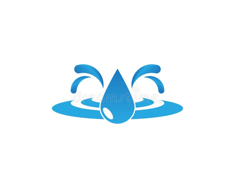 Water Drop Splash Logo Design Illustration Stock Vector - Illustration ...