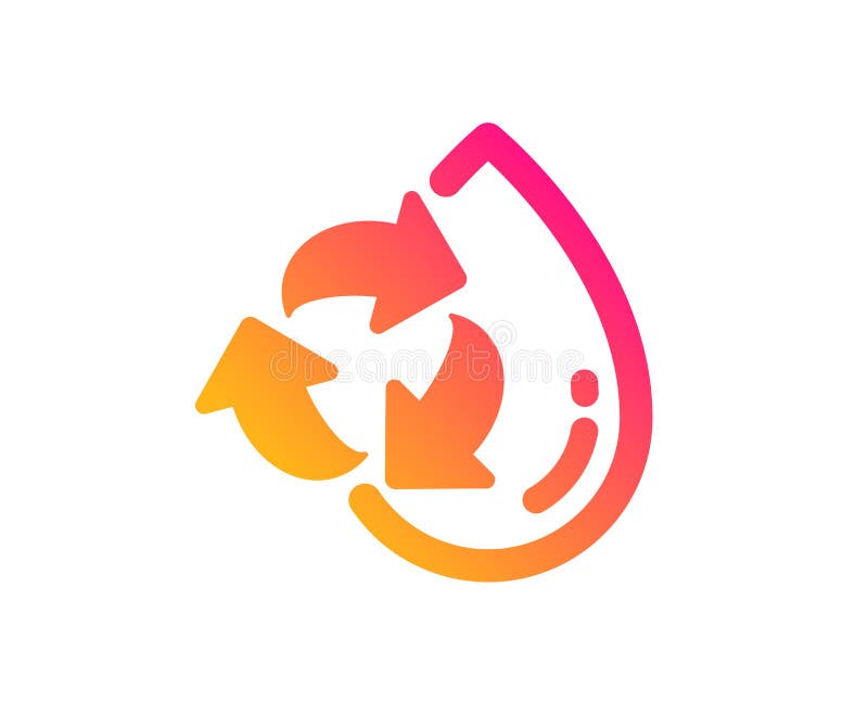 Water Drop Icon. Recycle Clean Aqua Sign. Vector Stock Vector ...