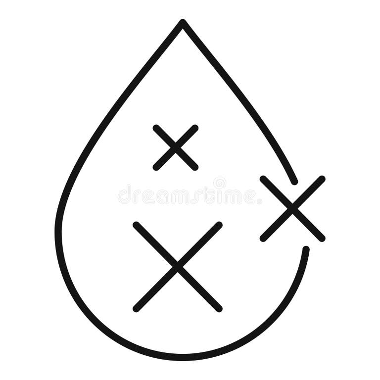 Water Drop Icon Representing Water Shortage Issue Stock Vector ...