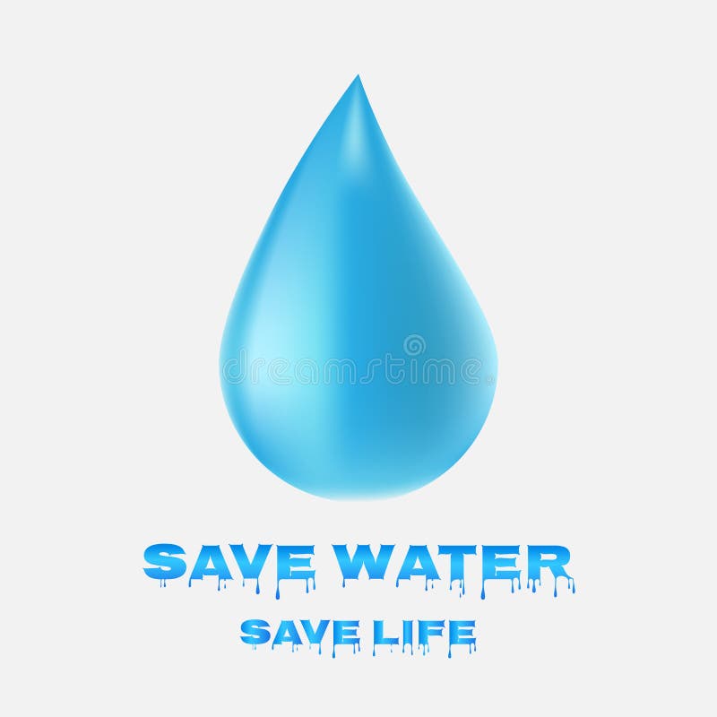 Water Drop Icon. Save Water Save Life. Stock Illustration ...